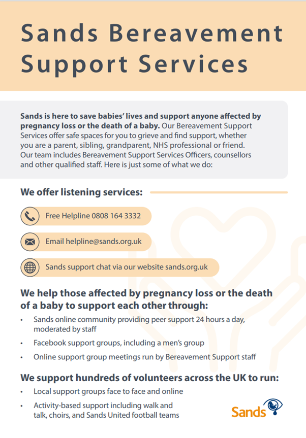File | Sands - Saving babies' lives. Supporting bereaved families.